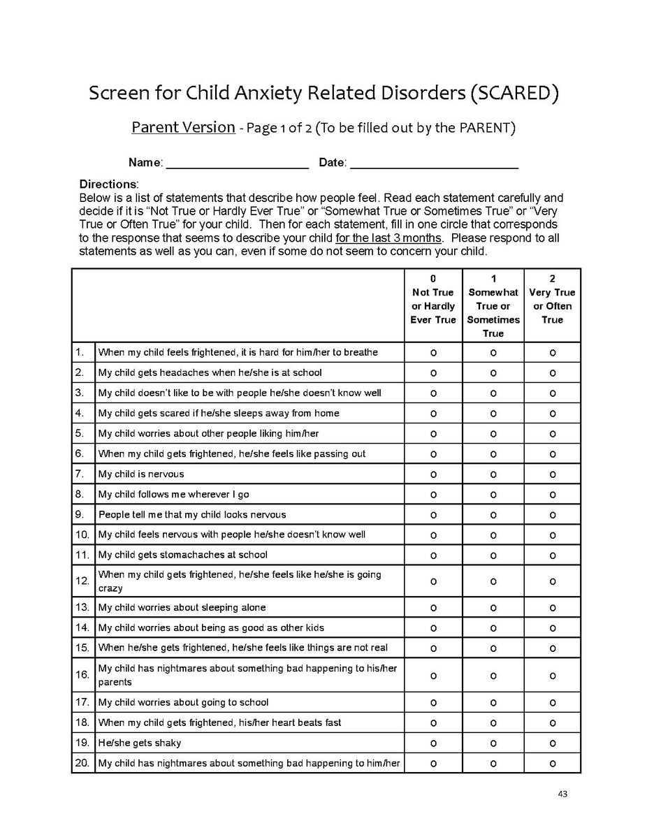 File:SCARED - Parent Version.pdf - UofL General Peds