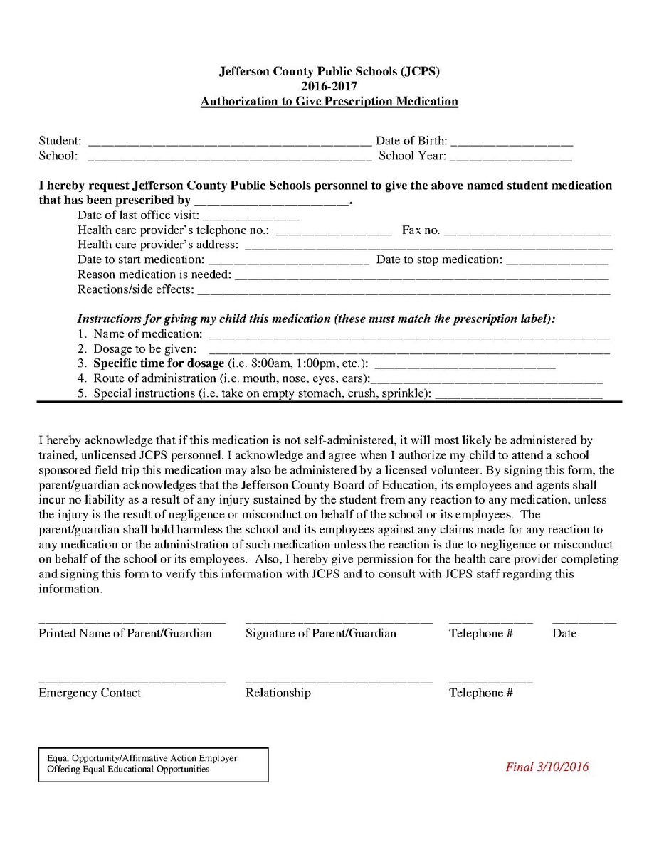File:JCPS Prescription Medication Form.pdf - UofL General Peds