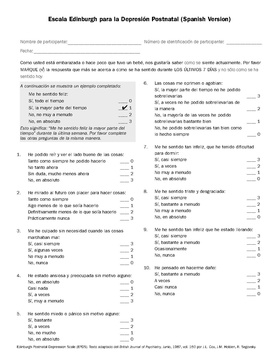 Postpartum Depression Forms - UofL General Peds